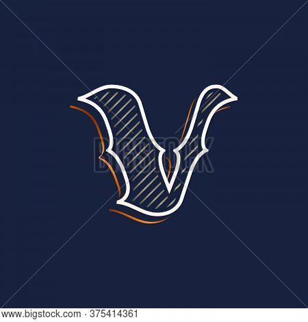 Vintage V Letter Logo Vector & Photo (Free Trial) | Bigstock
