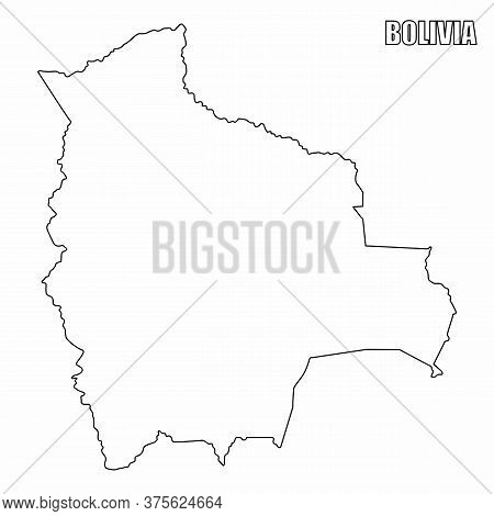 Bolivia Outline Map Vector & Photo (Free Trial) | Bigstock
