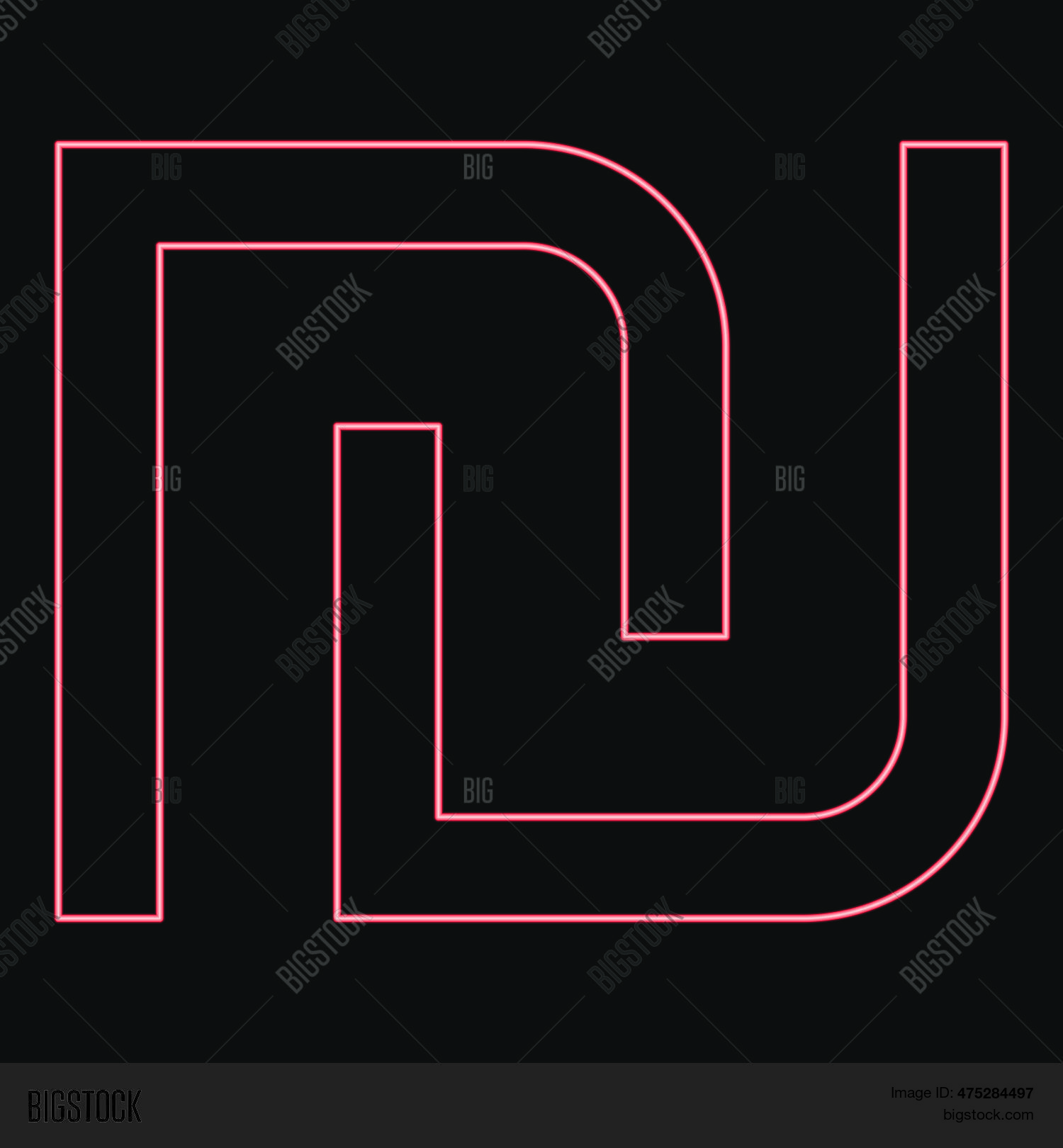 Neon Israeli Shekel Vector & Photo (Free Trial) | Bigstock