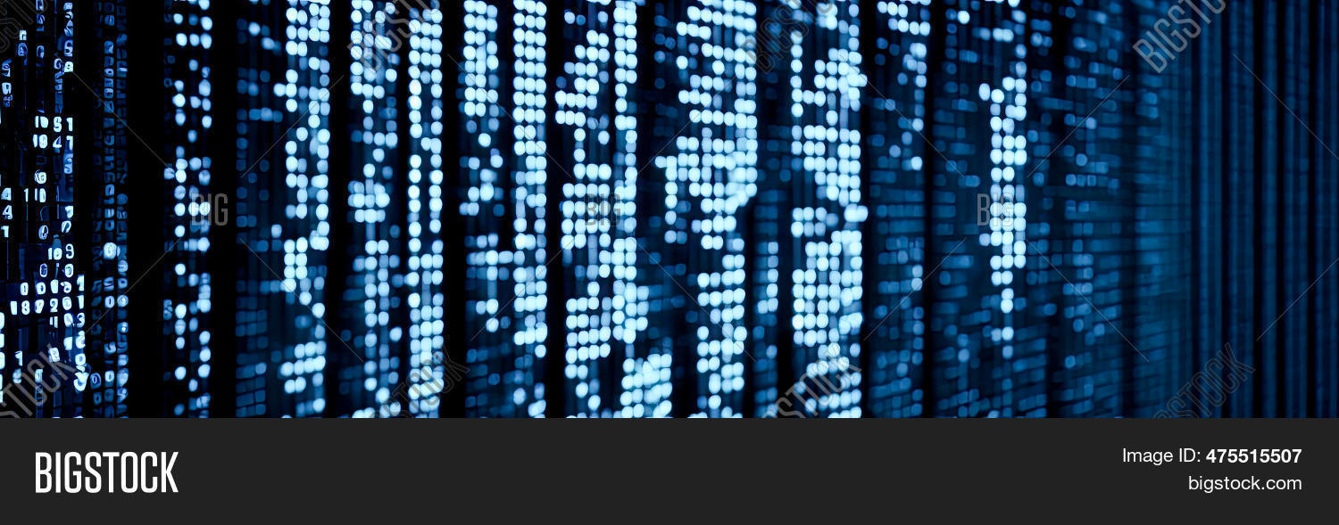 Blue Digital Binary Image & Photo (Free Trial) | Bigstock
