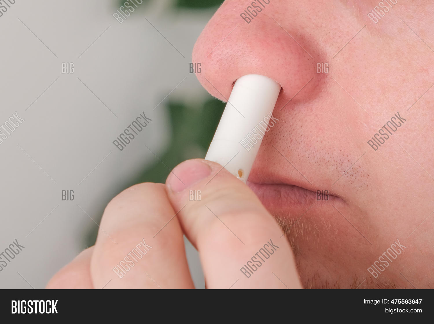 Adult Man Uses Nasal Image & Photo (Free Trial) | Bigstock