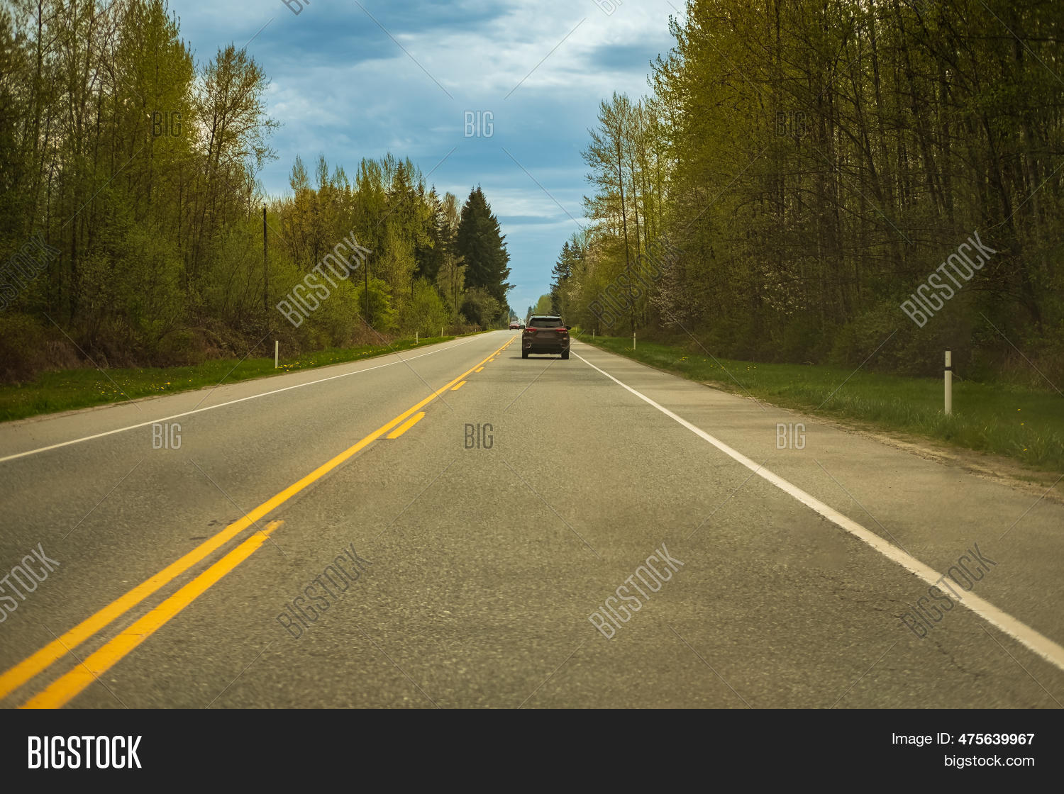 Rear View Car Driving Image & Photo (Free Trial) | Bigstock