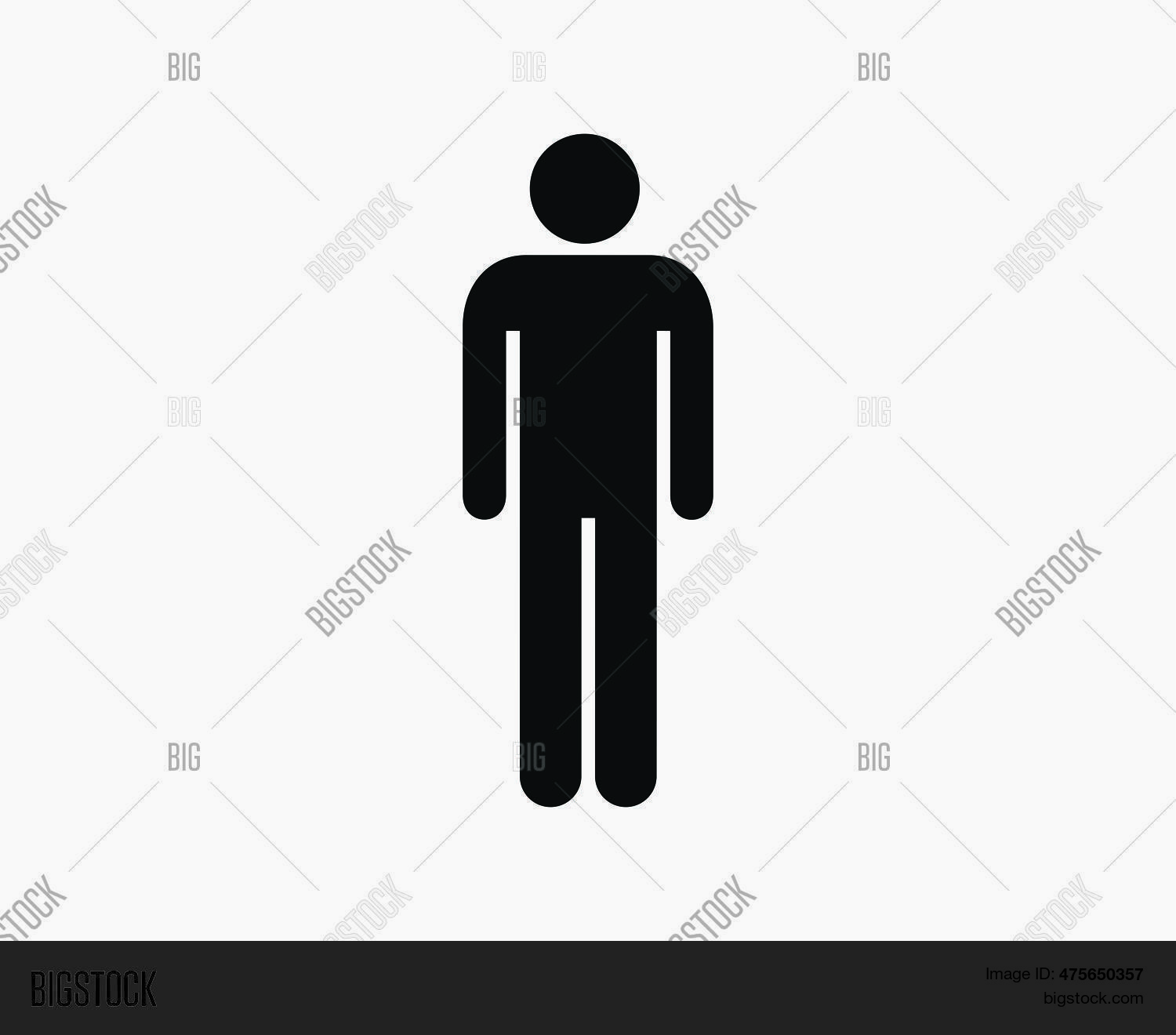 Stickman Icon Sign Vector & Photo (Free Trial) | Bigstock