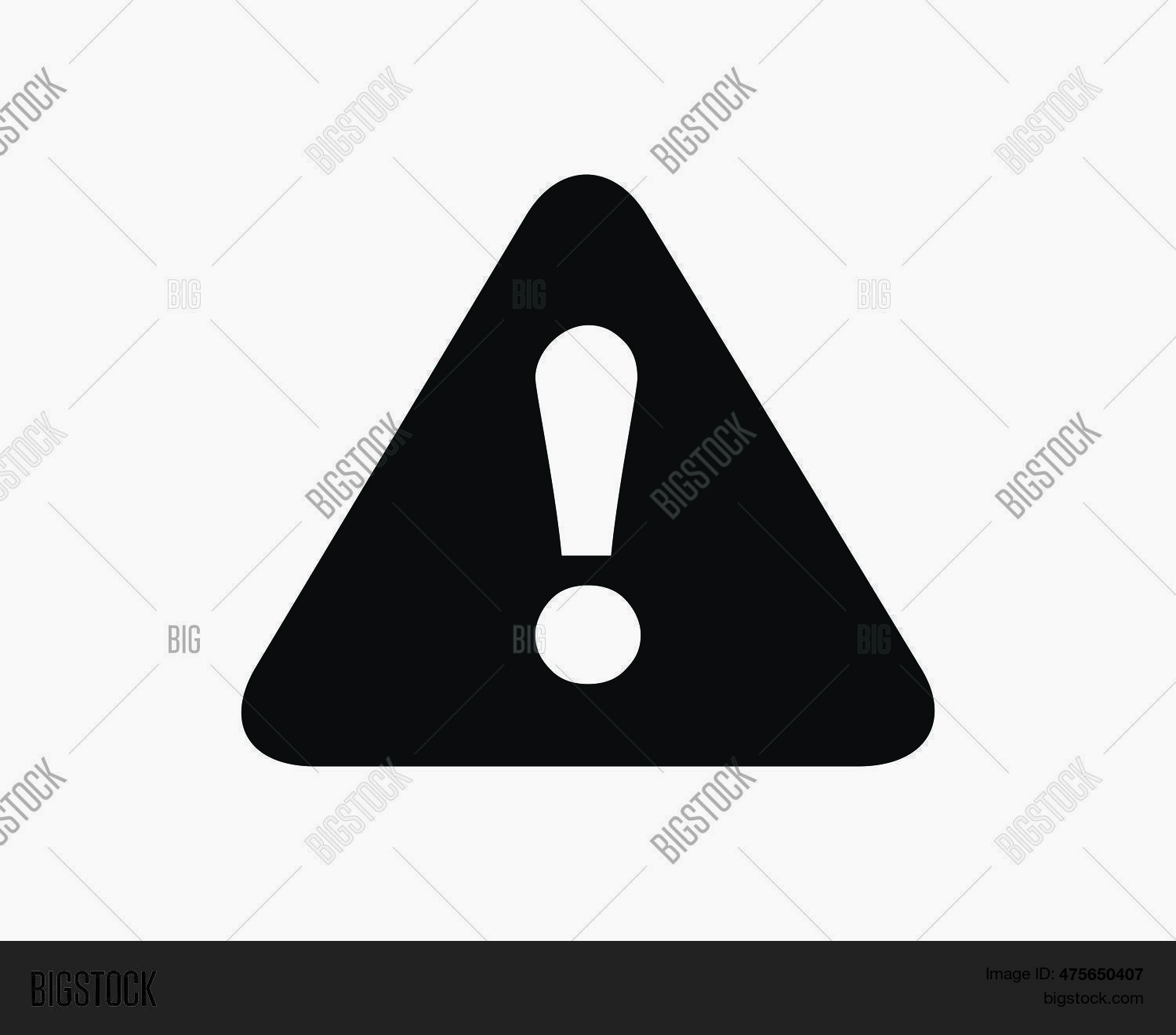 Error Icon. Triangle Vector & Photo (Free Trial) | Bigstock