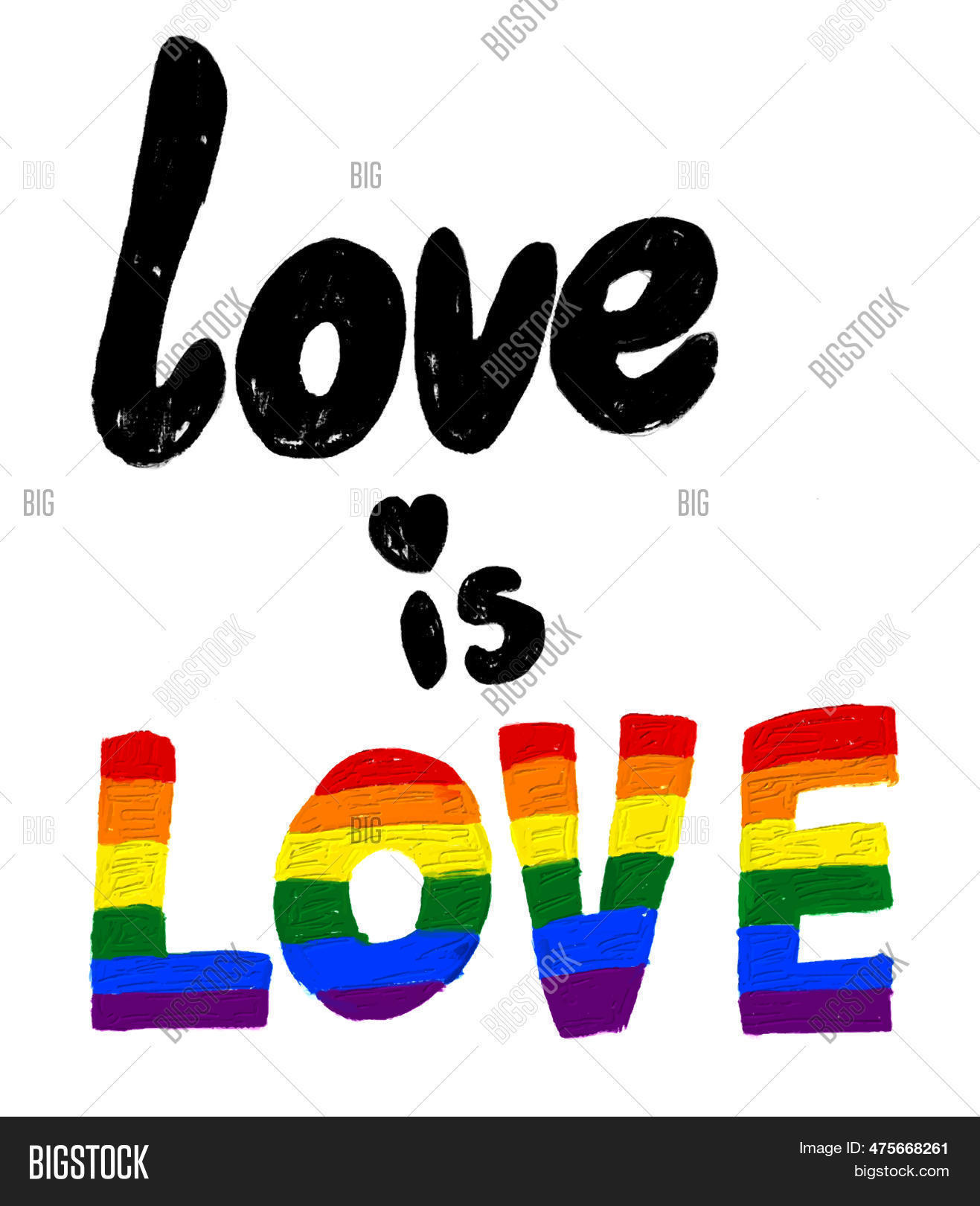 Rainbow Love Text Oil Vector & Photo (Free Trial) | Bigstock
