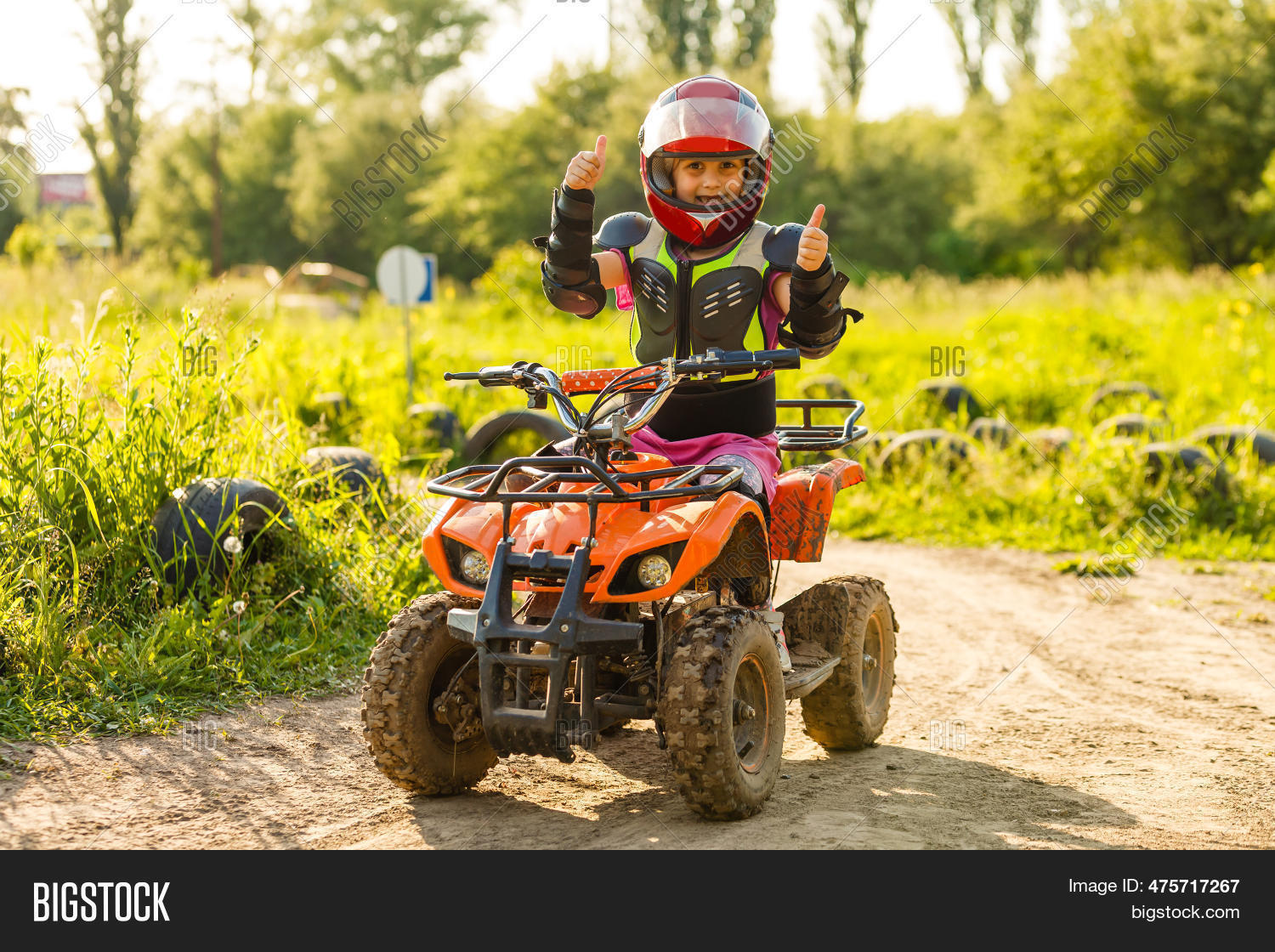 Little Girl Riding Atv Image & Photo (Free Trial) | Bigstock