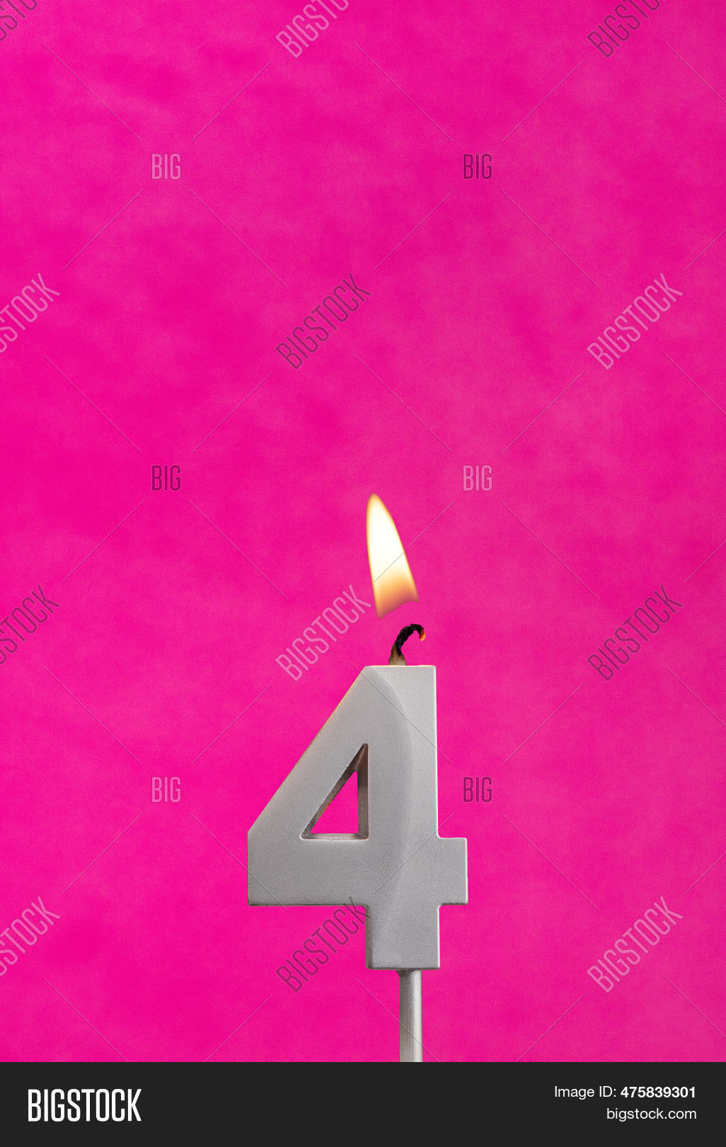 Number 4 Candle - Image & Photo (Free Trial) | Bigstock