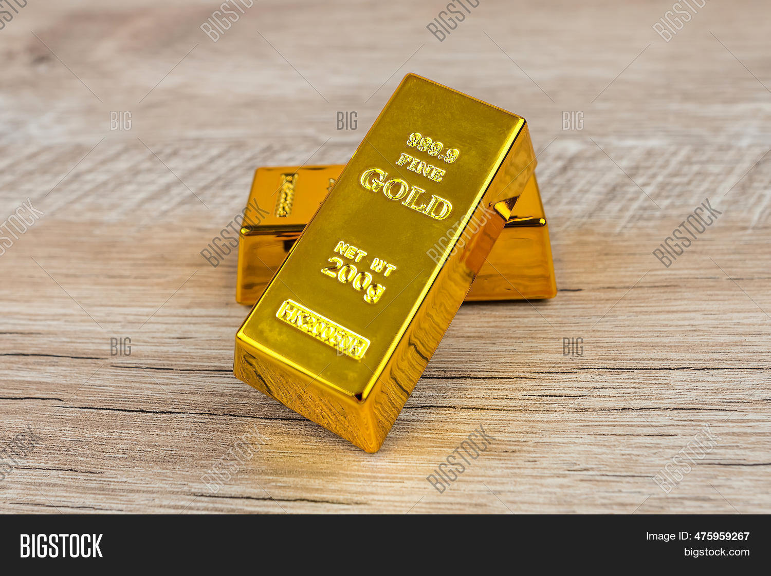 Gold Bars On Wooden Image & Photo (Free Trial) | Bigstock