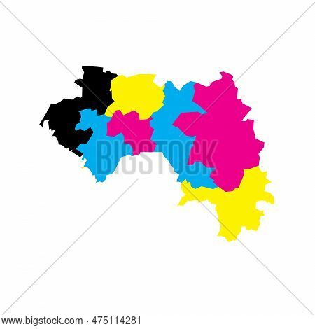 Guinea Political Map Vector & Photo (Free Trial) | Bigstock