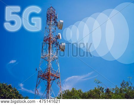 5g Cell Towers Smart Image & Photo (Free Trial) | Bigstock