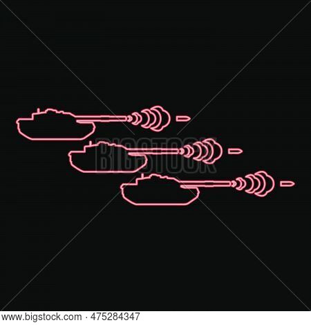 Neon Shooting Tanks Vector & Photo (Free Trial) | Bigstock