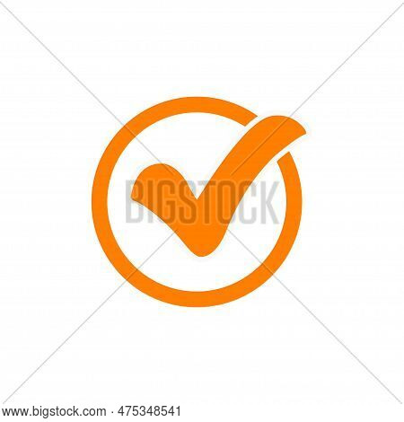 Orange Check Mark Vector & Photo (Free Trial) | Bigstock
