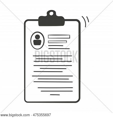 Doodle Cv Resume Find Vector & Photo (Free Trial) | Bigstock