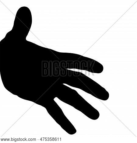 Palm Gesture Stencil Vector & Photo (Free Trial) | Bigstock