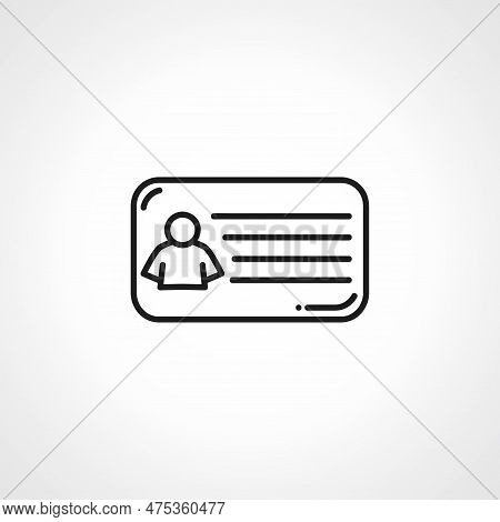 Id Card Outline Icon Vector & Photo (Free Trial) | Bigstock