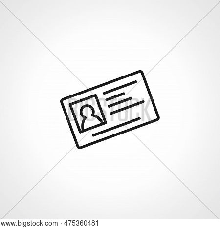 Id Card Outline Icon Vector & Photo (Free Trial) | Bigstock