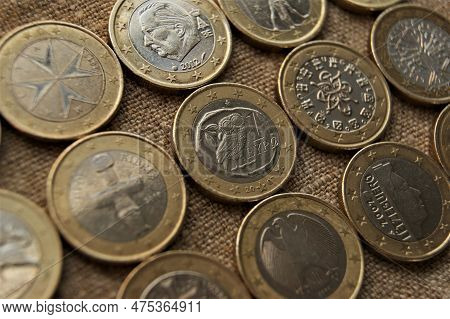 One Euro Coins On Image & Photo (Free Trial) | Bigstock