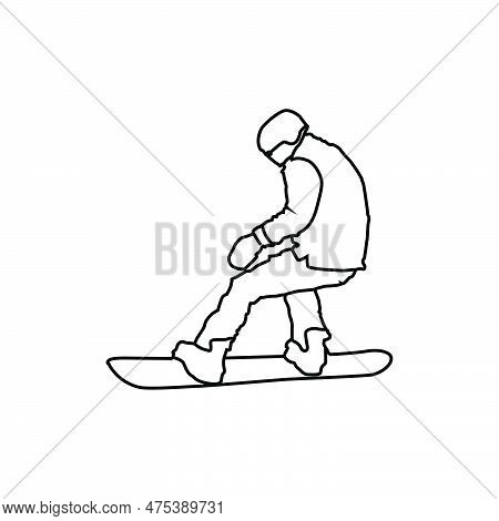 Simple Snowboard Drawing