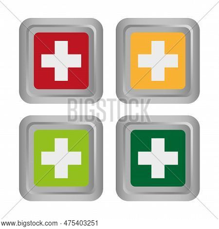 Square Colored Cross Vector & Photo (Free Trial) | Bigstock