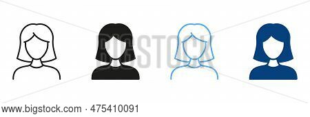 Woman Line Silhouette Vector & Photo (Free Trial) | Bigstock