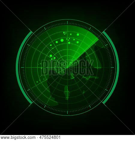 Radar Screen Vector & Photo (Free Trial) | Bigstock