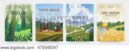 Flower Landscape. Mountain And Meadow Scenery. Farm Field. Nature ...