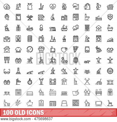 100 Old Icons Set. Vector & Photo (Free Trial) | Bigstock