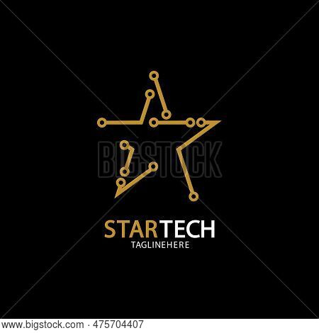 Gold Star Technology Vector & Photo (Free Trial) | Bigstock