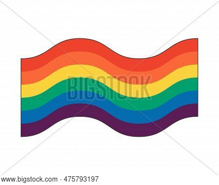 Rainbow Colored Wavy Vector & Photo (Free Trial) | Bigstock
