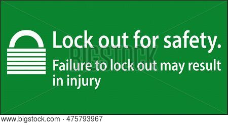Safety First Lock Out Vector & Photo (Free Trial) | Bigstock