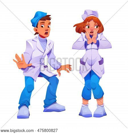 Scared Doctor Vector Vector & Photo (Free Trial) | Bigstock