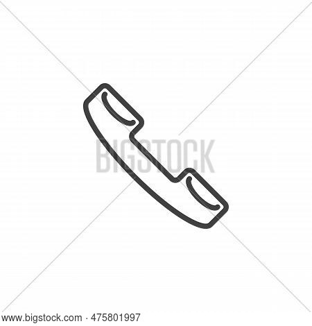 Phone Call Line Icon Vector & Photo (Free Trial) | Bigstock