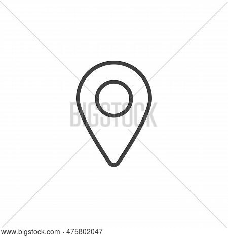 Location Pin Line Vector & Photo (Free Trial) | Bigstock