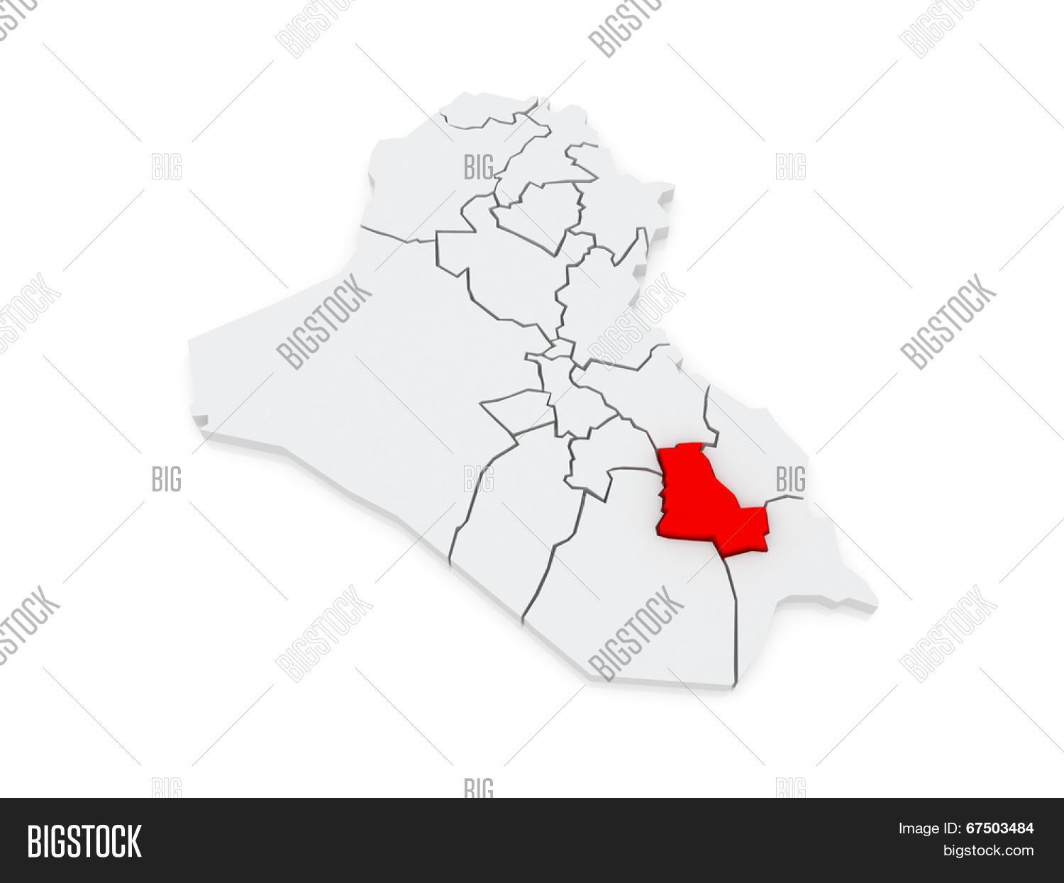 Map Dhi Qar. Iraq. 3d Image & Photo (Free Trial) | Bigstock