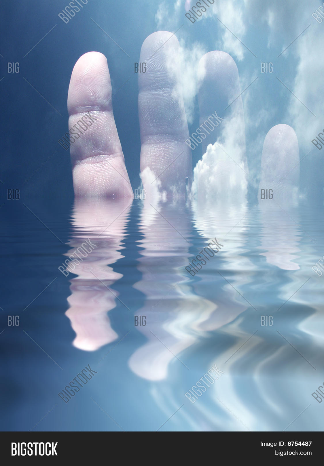 Hand Emerges Water Image & Photo (Free Trial) | Bigstock