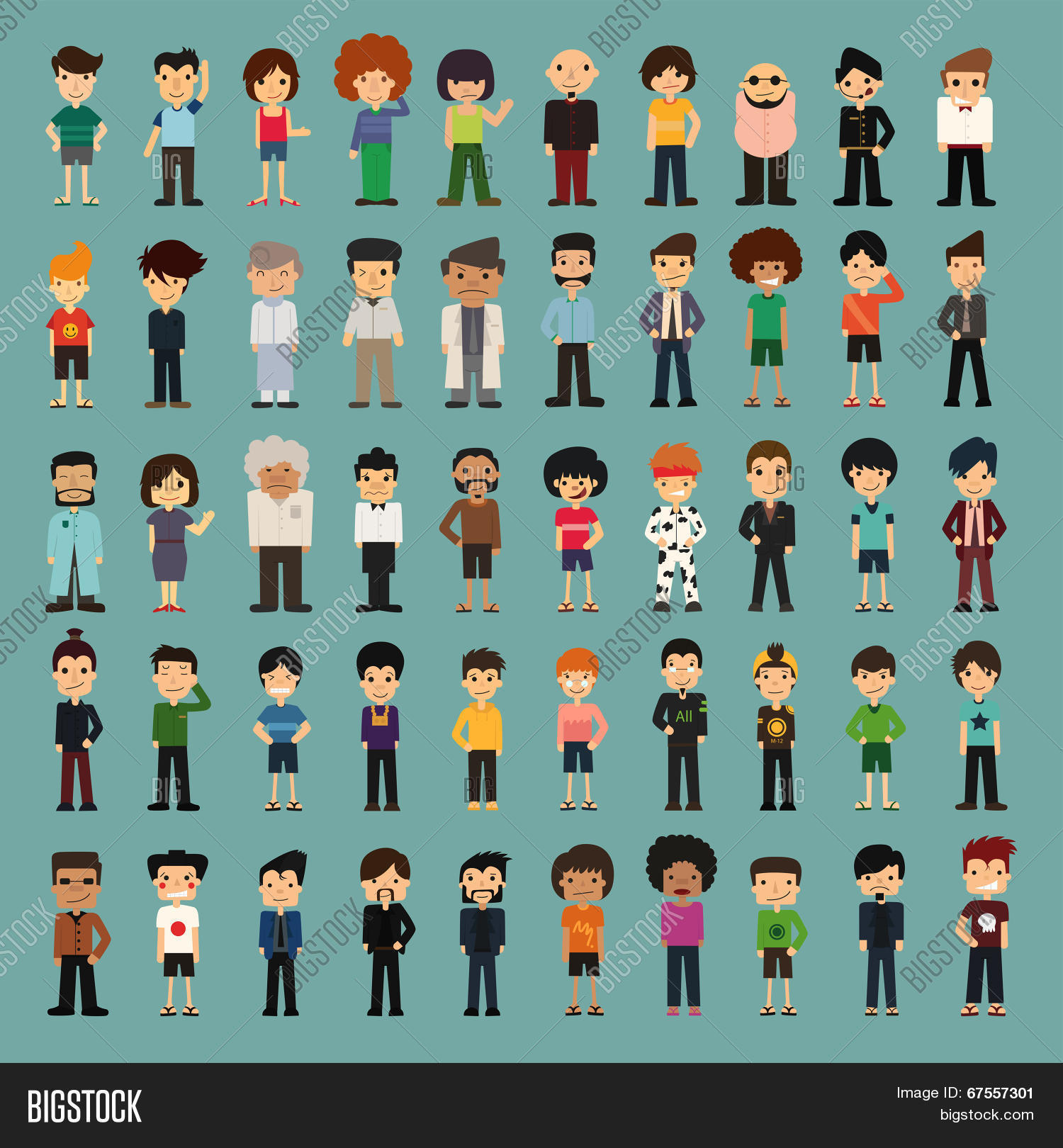 Group Cartoon People Vector & Photo (Free Trial) | Bigstock