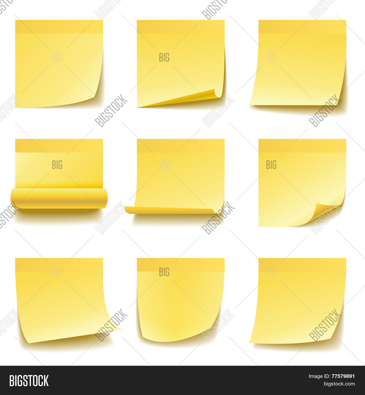 Yellow Sticky Notes Vector & Photo (Free Trial) | Bigstock