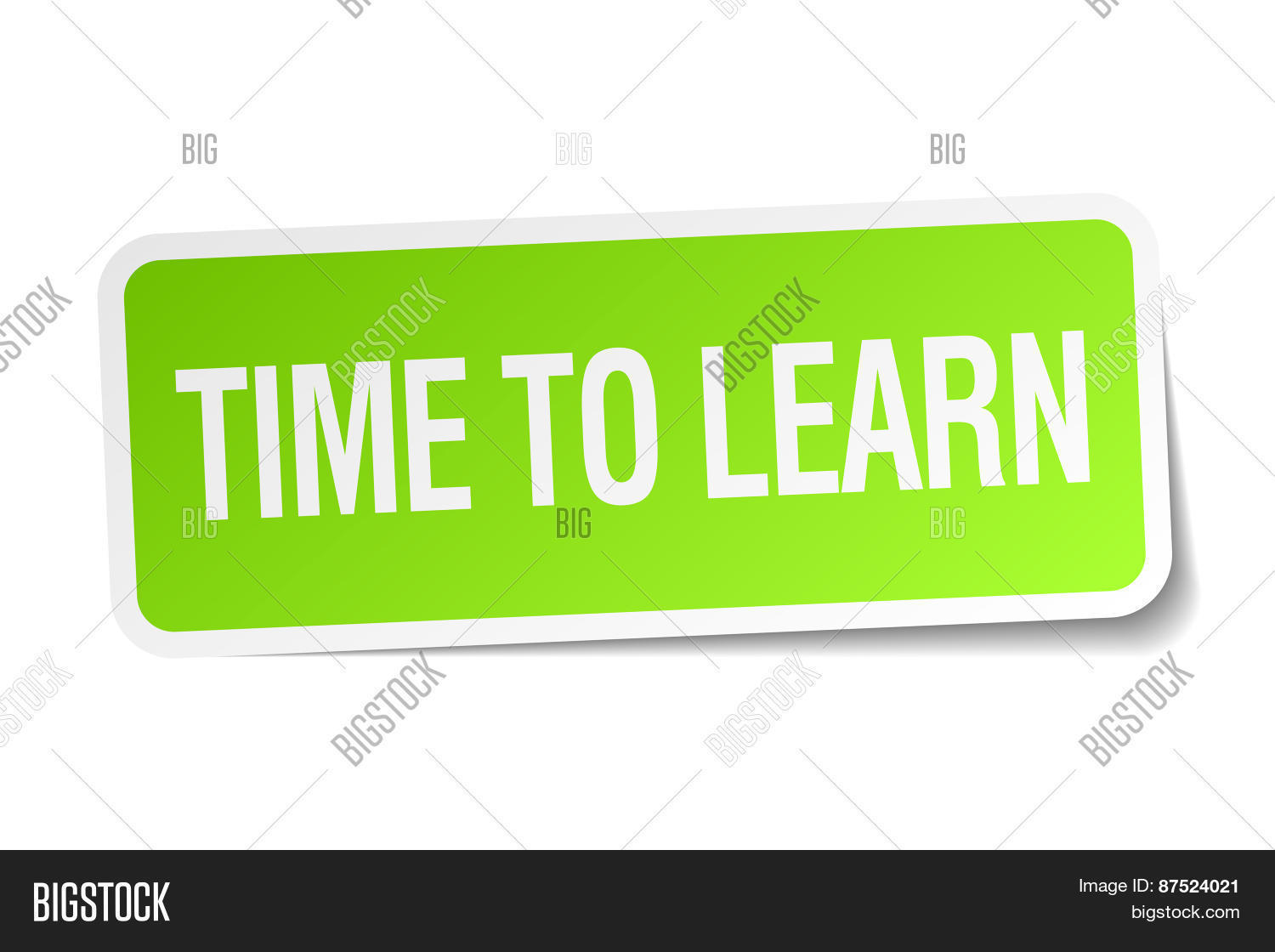 Time Learn Green Vector & Photo (Free Trial) | Bigstock