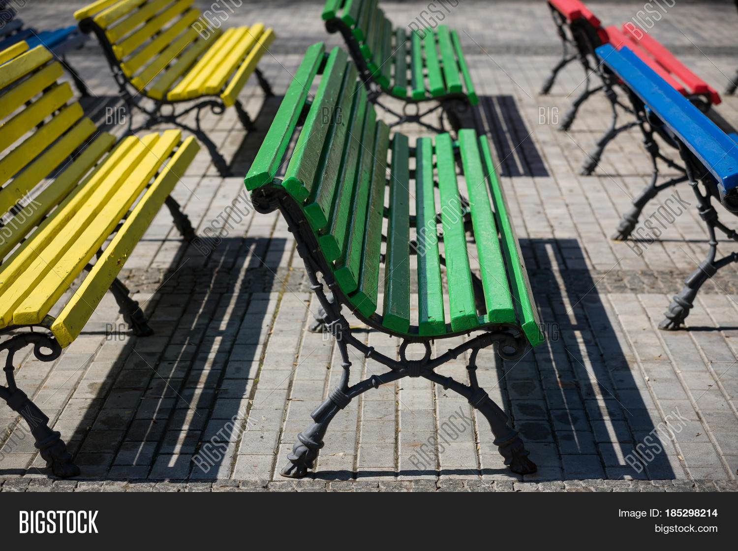 Colorful Benches On Image & Photo (Free Trial) | Bigstock