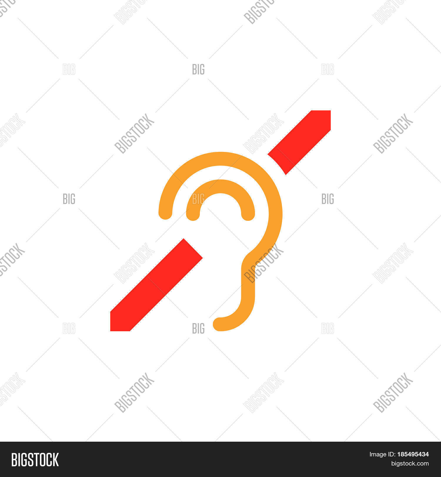 Deafness Symbol. Vector & Photo (Free Trial) | Bigstock