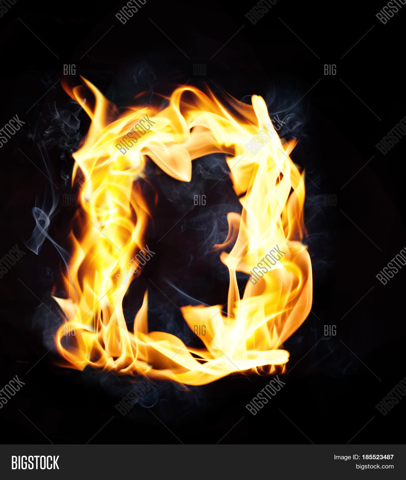 Letter D. Fire Smoke Image & Photo (Free Trial) | Bigstock