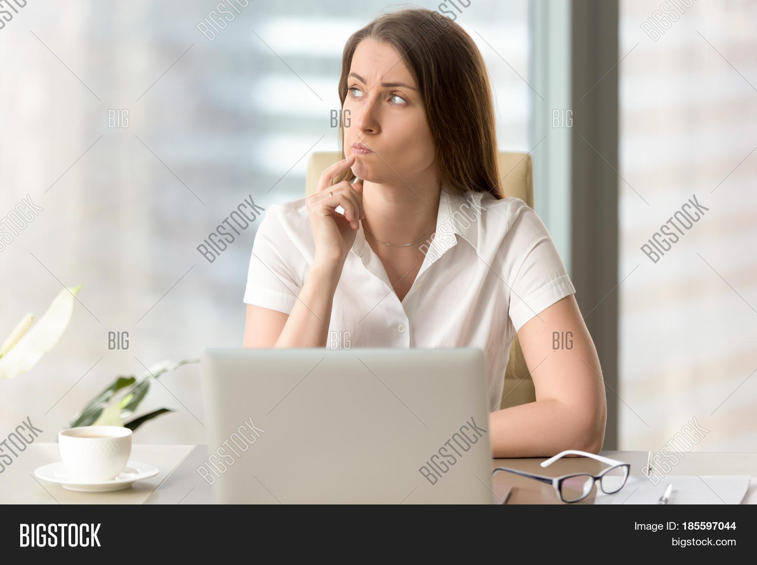 Woman Pensive Facial Image & Photo (Free Trial) | Bigstock
