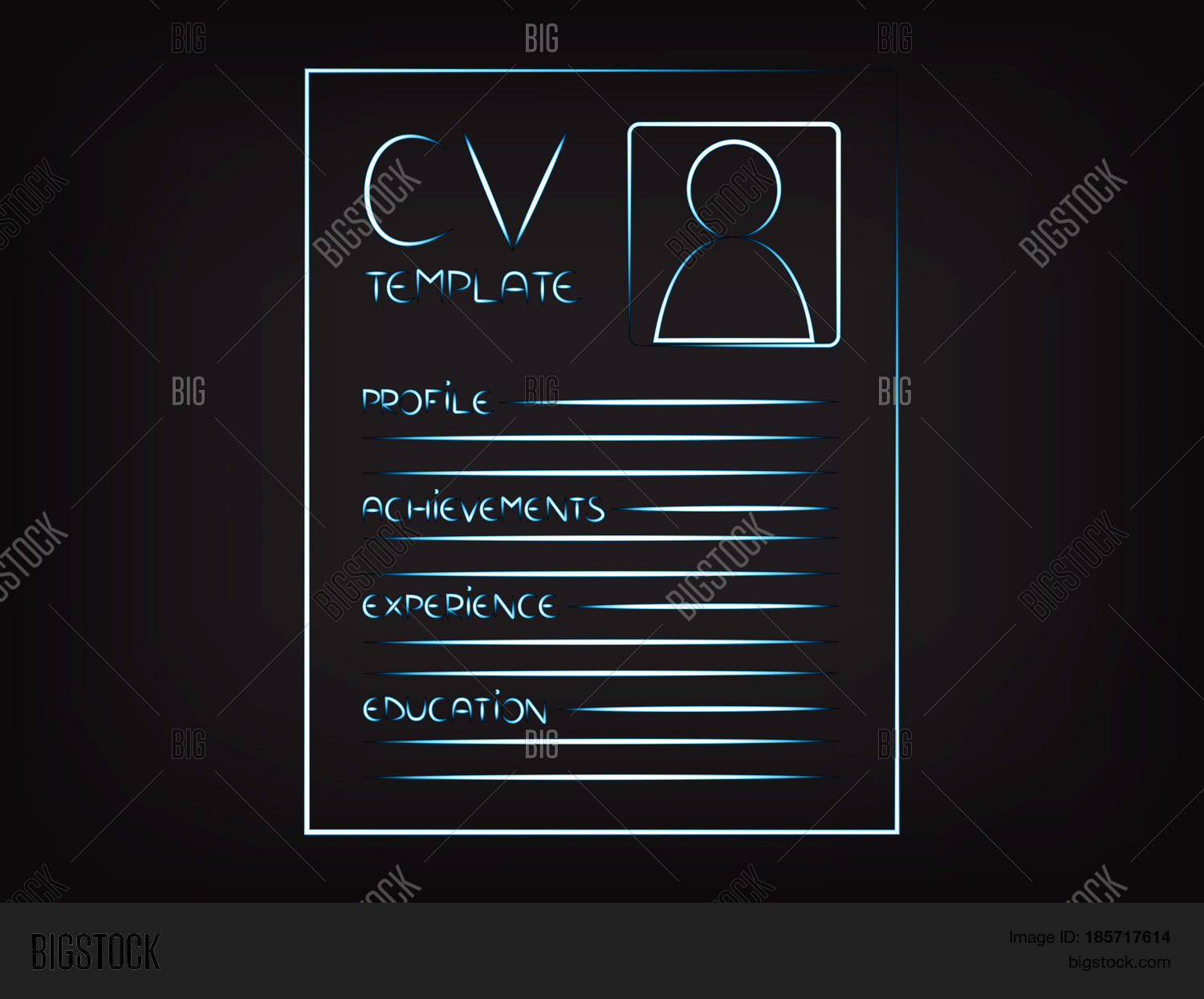 Cv Illustration Vector & Photo (Free Trial) | Bigstock