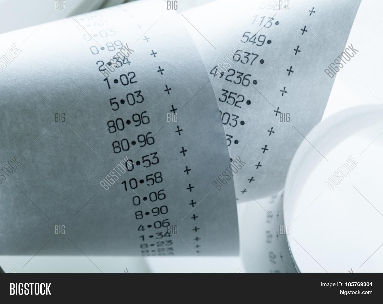 Calculator Paper Tape Image & Photo (Free Trial) | Bigstock