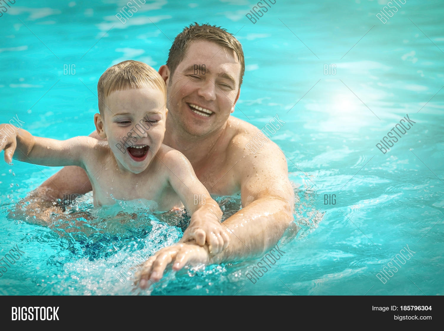Father Son Funny Water Image & Photo (Free Trial) | Bigstock