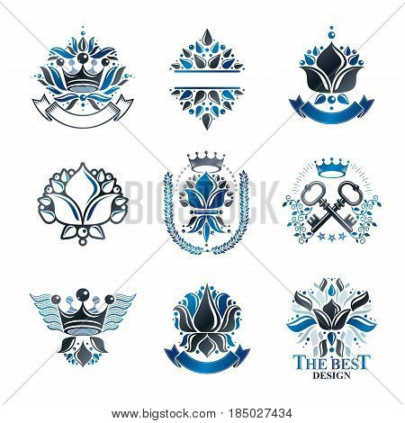 Flowers Royal Symbols Vector & Photo (Free Trial) | Bigstock
