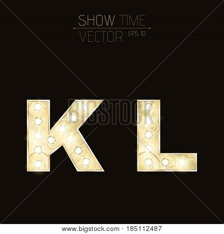 Gold Letters K L Vector & Photo (Free Trial) | Bigstock