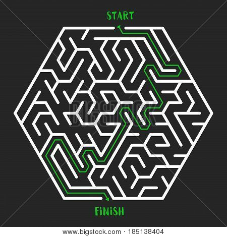 Hexagonal Maze Game Vector & Photo (Free Trial) | Bigstock