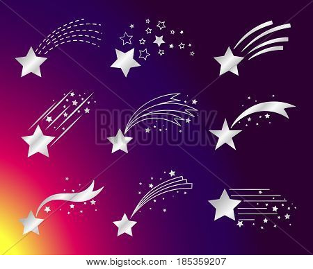 White Stars Tails Vector & Photo (Free Trial) | Bigstock