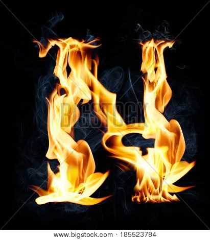 Letter N. Fire Smoke Image & Photo (Free Trial) | Bigstock